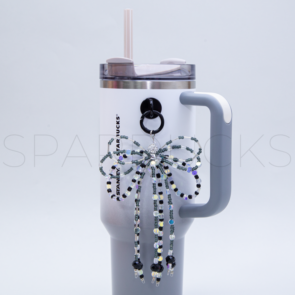 Tumbler Charm - Black Bow – SPARDUCKS
