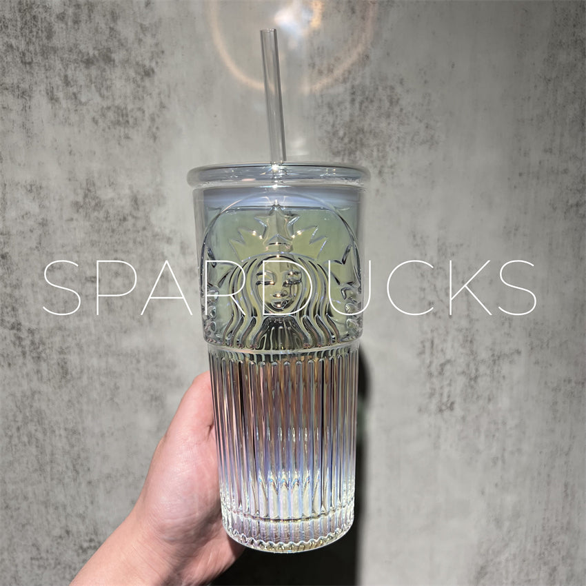 18oz China Unicorn Siren Glass with Straw – SPARDUCKS